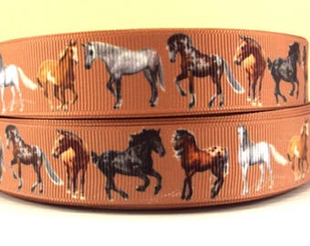 Horse print ribbon | Etsy