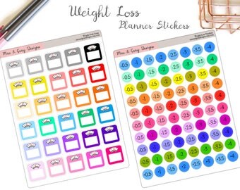 Weight loss sticker | Etsy