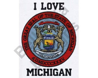 Michigan state seal | Etsy