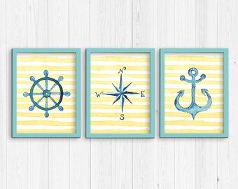 Nautical themed art | Etsy