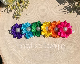 Rainbow flower crown | Etsy