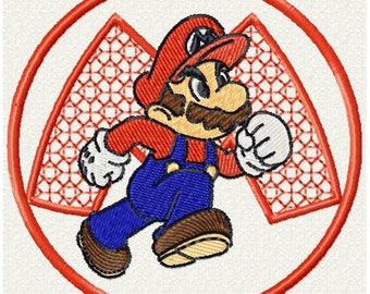 Mario embroidery | Etsy