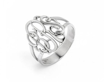 Monogram ring | Etsy