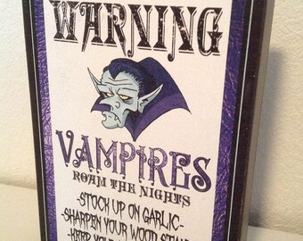 Vampire sign | Etsy