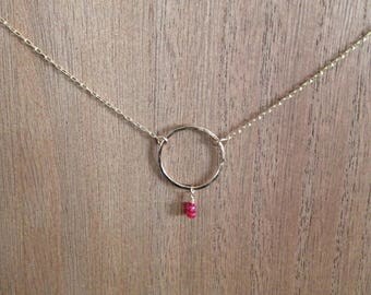 Ruby beads necklace | Etsy