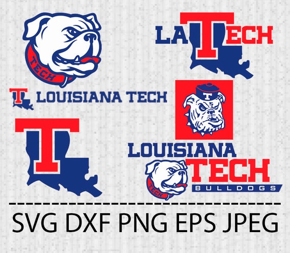 SVG Louisiana Tech Bulldogs Logo Vector Layered Cut File