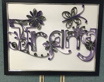 Quilling name | Etsy