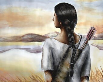 Dingo watercolor painting print by Slaveika Aladjova art