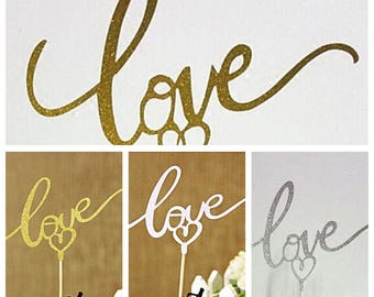 Love cake topper | Etsy