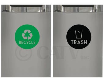 Trash can decal | Etsy