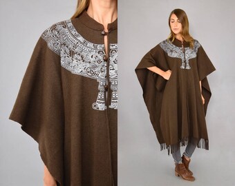 Aztec poncho | Etsy