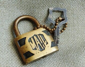 Brass lock and key | Etsy