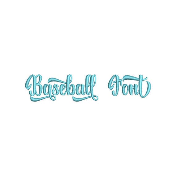 Baseball Script Font Machine Embroidery Font Set Instant