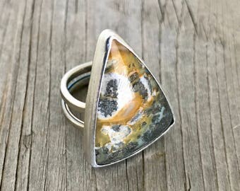 Large stone ring | Etsy