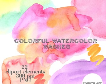 Watercolor Textures Digital Paper Watercolor clipart