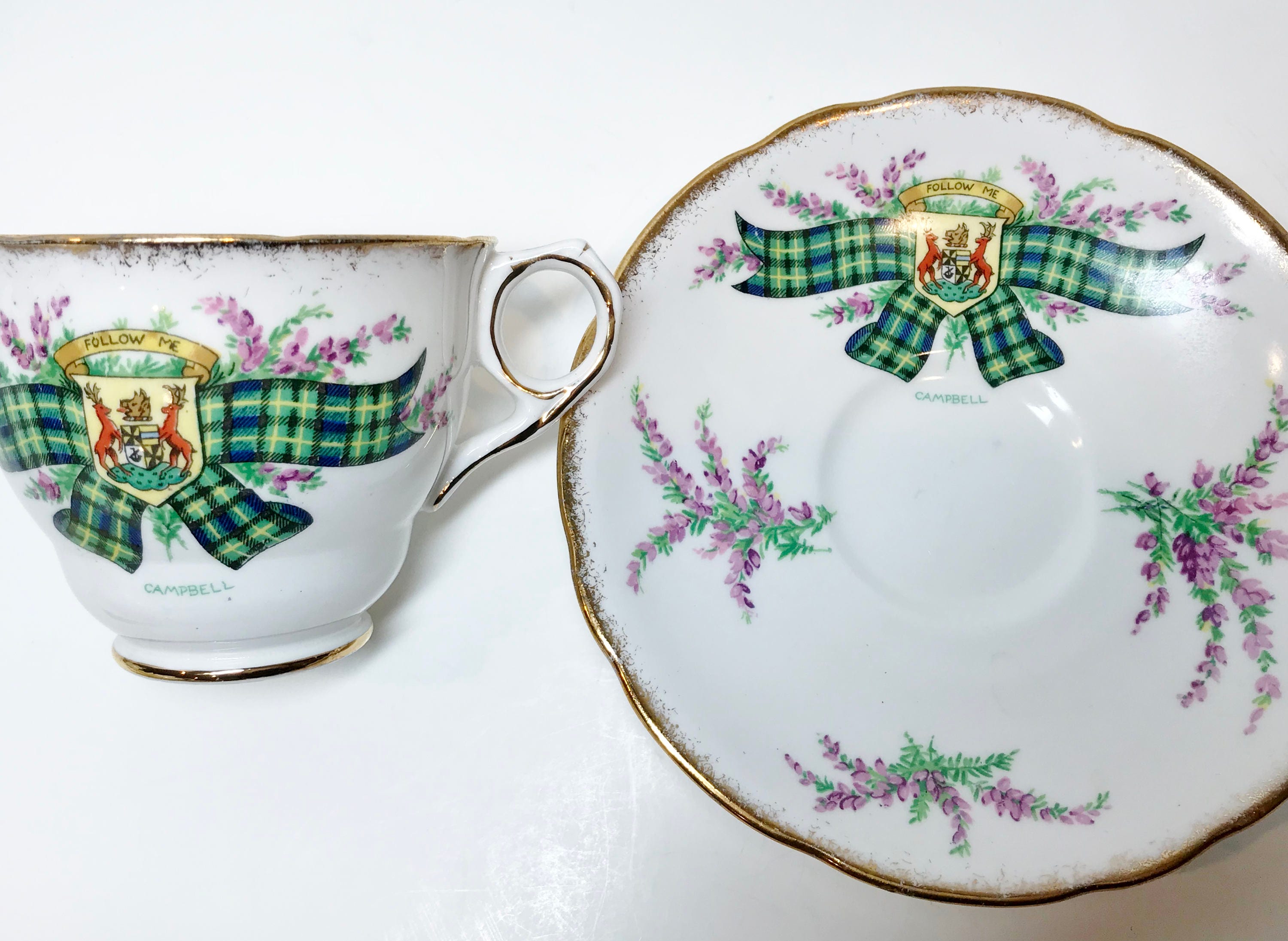 Clan Campbell Tartan Cup, Scottish Tea Cup and Saucer, Scotland Tea ...