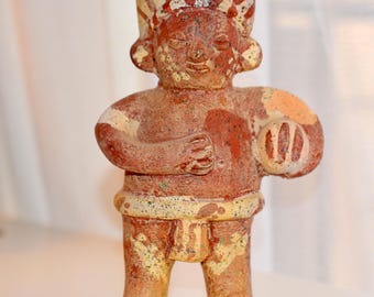 Aztec clay figurine | Etsy