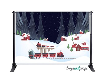 Santa backdrop | Etsy