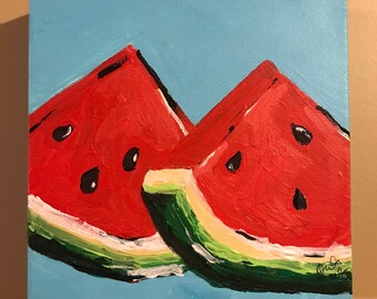 Watermelon painting | Etsy