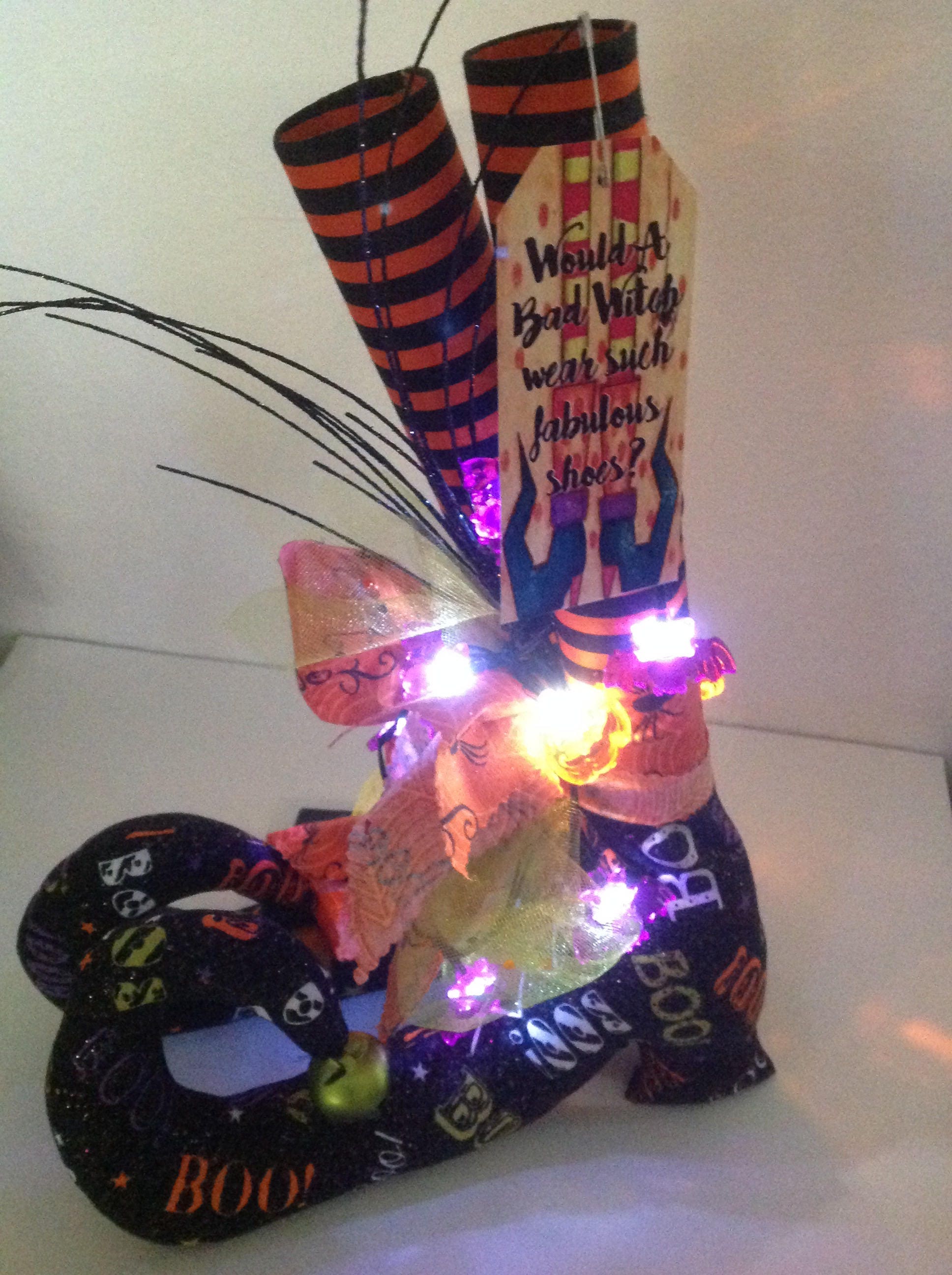 Halloween Decor Wicked Witch Shoes Halloween LED Lights