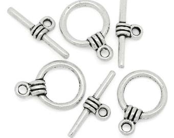 6 of 925 Sterling Silver Toggles 9 mm. :th0230m