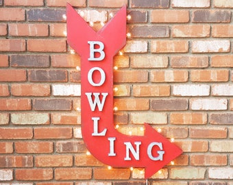 Bowling alley sign | Etsy