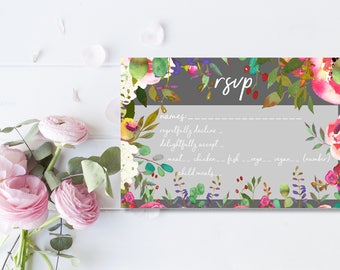 Rsvp card | Etsy