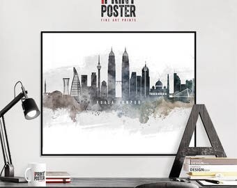 Kuala lumpur poster | Etsy