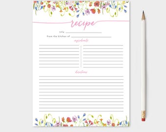 Large recipe cards | Etsy