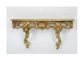 Gold wall shelf | Etsy