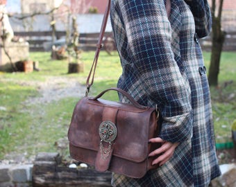 Leather satchel | Etsy