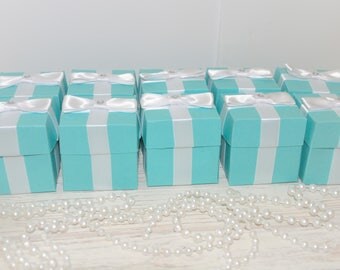 Blue favor boxes | Etsy
