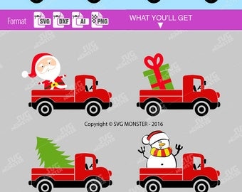 Santa truck | Etsy