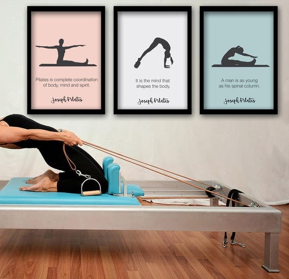 PILATES POSTER Set of 3 Pilates Poster Pilates Art Print