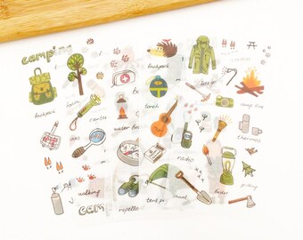 Camping stickers | Etsy
