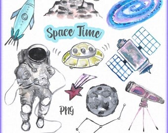 Outer space clipart | Etsy