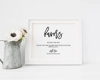 Wedding favor sign | Etsy