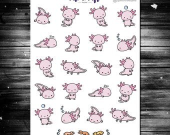 Axolotl sticker | Etsy
