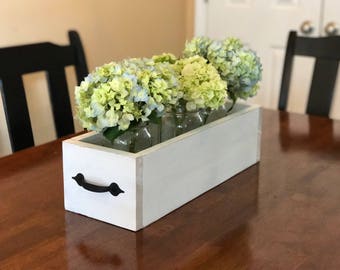 Wood box centerpiece | Etsy