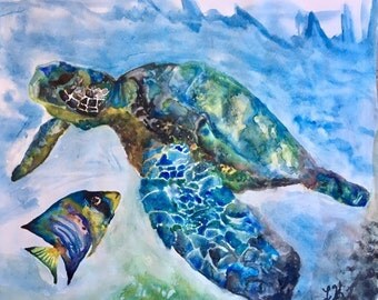 Honu painting | Etsy