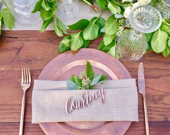 Laser Cut Wooden Calligraphy Table Numbers V2