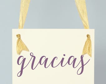 Gracias sign | Etsy