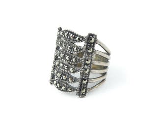 Marcasite ring | Etsy