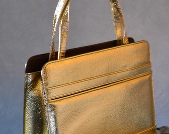 Gold handbag | Etsy