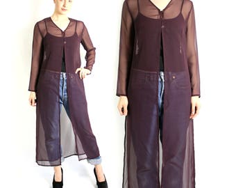 Sheer black duster | Etsy