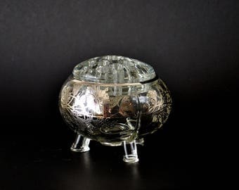 Silver overlay vase | Etsy