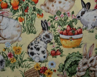 Rabbit fabric | Etsy