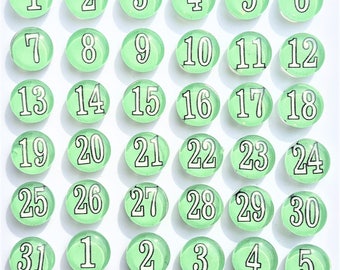 Calendar numbers | Etsy
