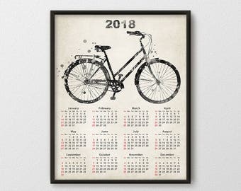 Bicycle calendar | Etsy