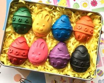 Kids EASTER EGG Crayons Easter Rainbow Crayon Gift Set of 3